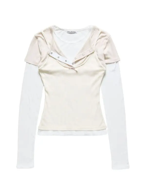 Acne Studios Layered Cotton T-shirt - Multicolor
