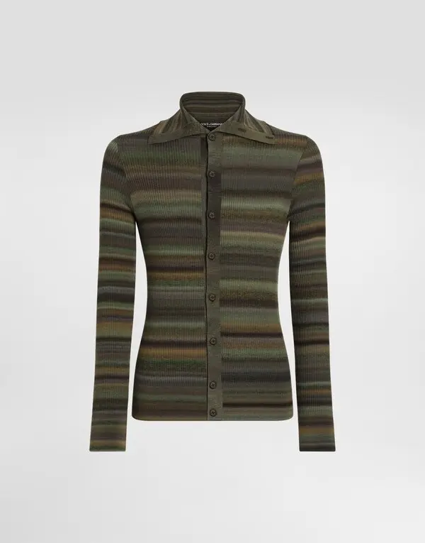 Dolce & Gabbana Ribbed Wool Cardigan