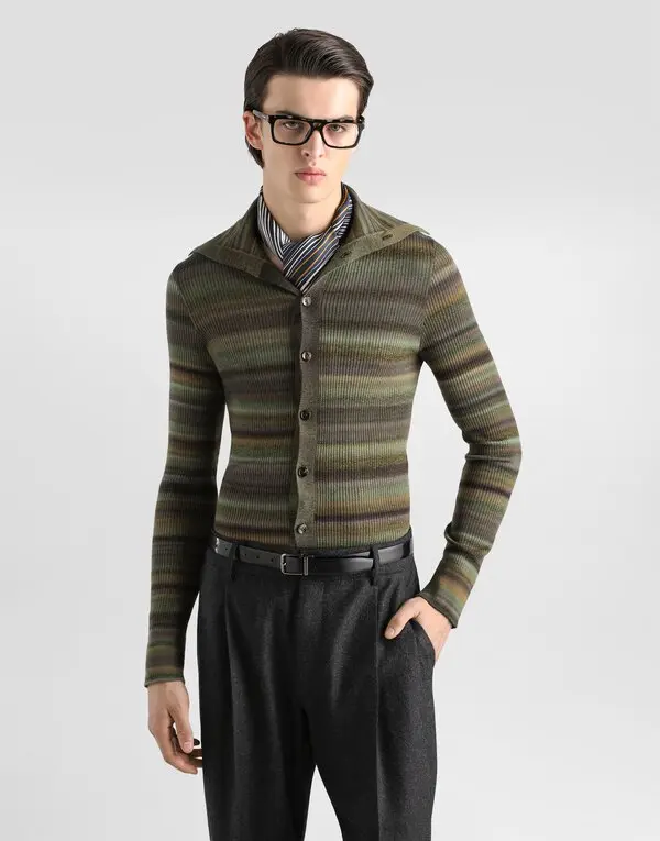 Dolce & Gabbana Ribbed Wool Cardigan