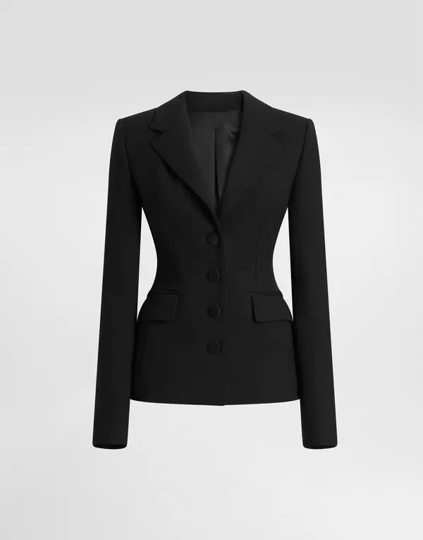 Dolce & Gabbana Double Wool Crêpe Jacket - Black