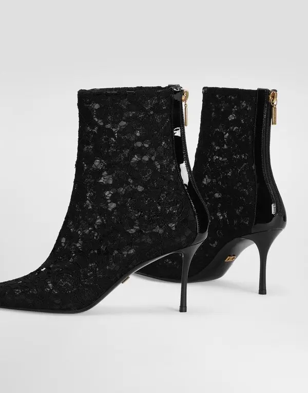 Dolce & Gabbana Ankle Boots In Lace
