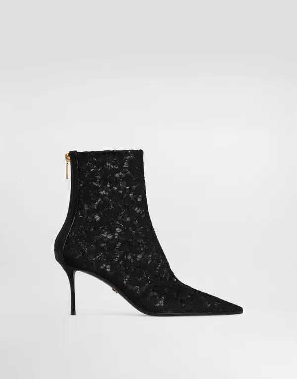 Dolce & Gabbana Ankle Boots In Lace