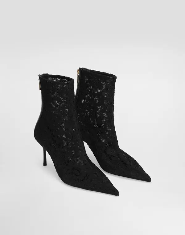 Dolce & Gabbana Ankle Boots In Lace