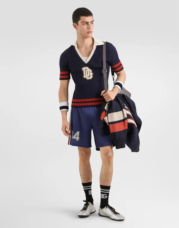 Dolce & Gabbana Striped Jersey Bermuda Shorts