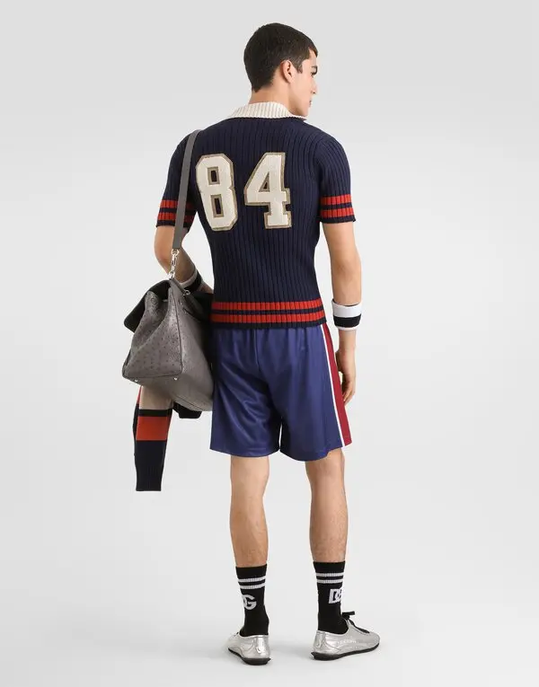 Dolce & Gabbana Striped Jersey Bermuda Shorts