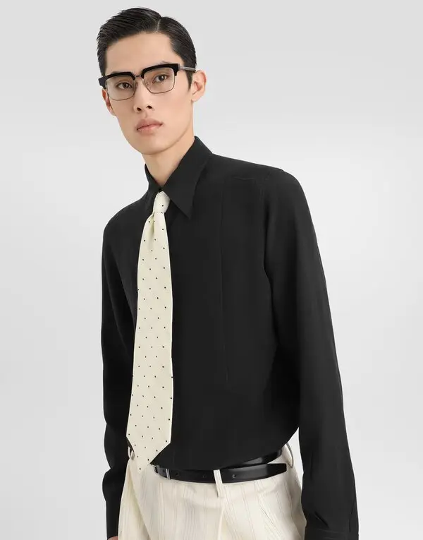 Dolce & Gabbana Crêpe De Chine Gold Shirt