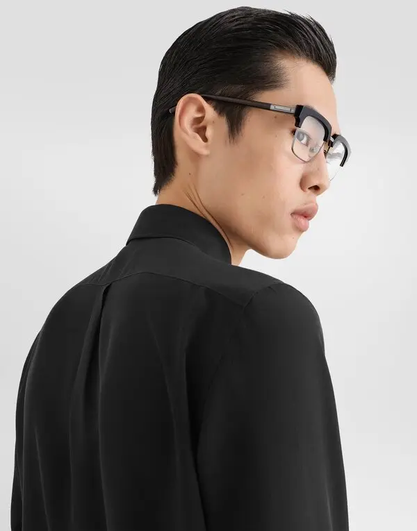 Dolce & Gabbana Crêpe De Chine Gold Shirt