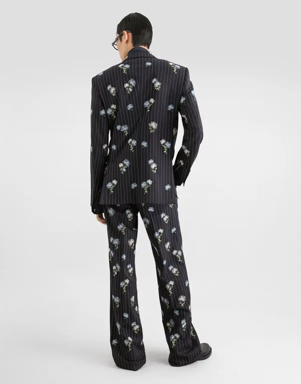 Dolce & Gabbana Double-breasted Palermo Wool Suit With Embroidery