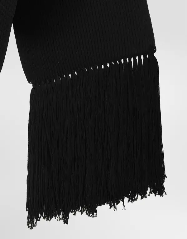 Dolce & Gabbana Virgin Wool English Rib-knit Scarf