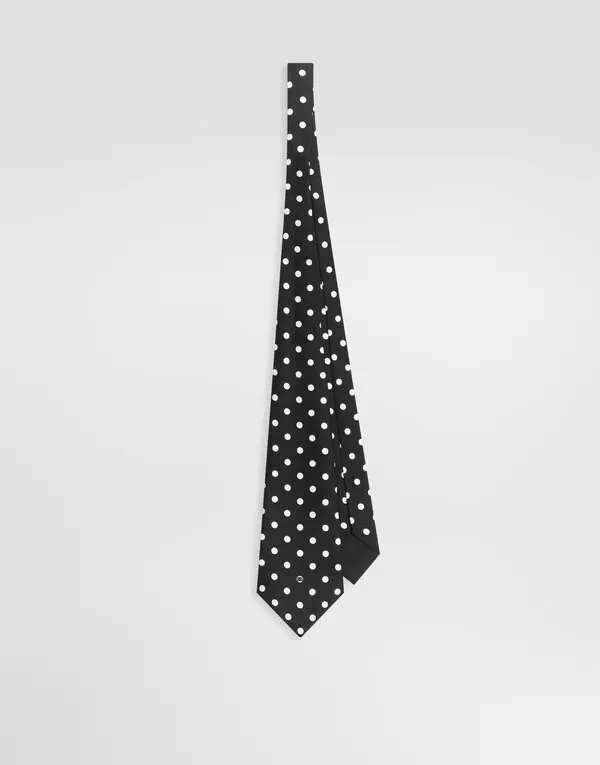 Dolce & Gabbana Polka Dot-print Silk Twill Tie - Multicolor