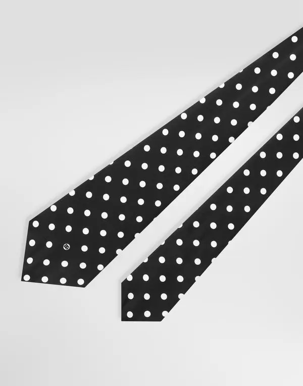 Dolce & Gabbana Polka Dot-print Silk Twill Tie - Multicolor