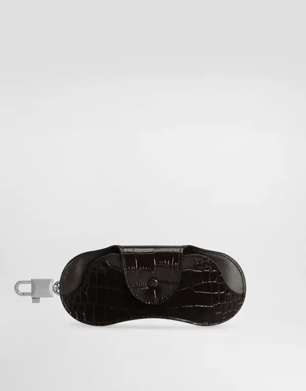 Dolce & Gabbana Alligator Eyewear Case - Brown