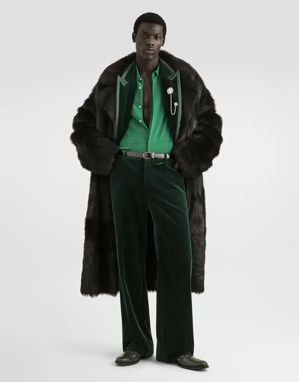 Dolce & Gabbana Long-haired Shearling Coat