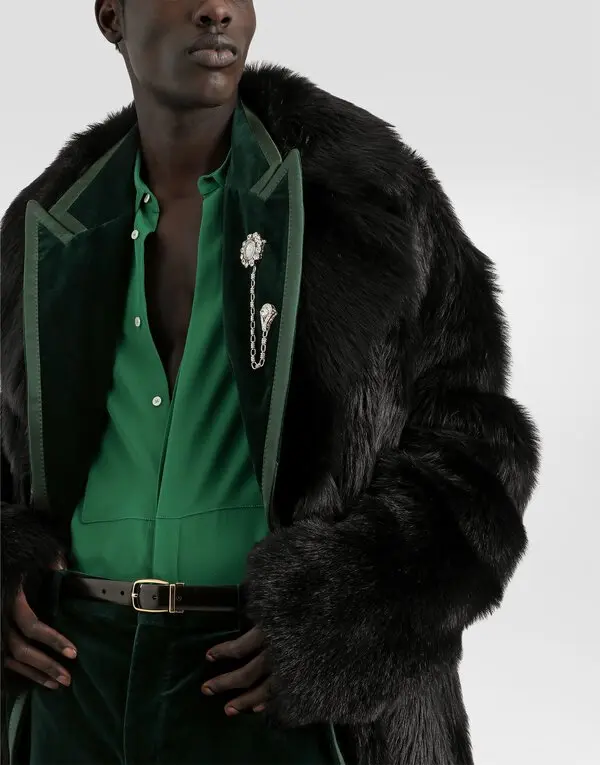 Dolce & Gabbana Long-haired Shearling Coat
