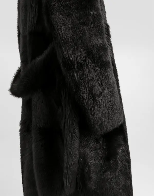 Dolce & Gabbana Long-haired Shearling Coat
