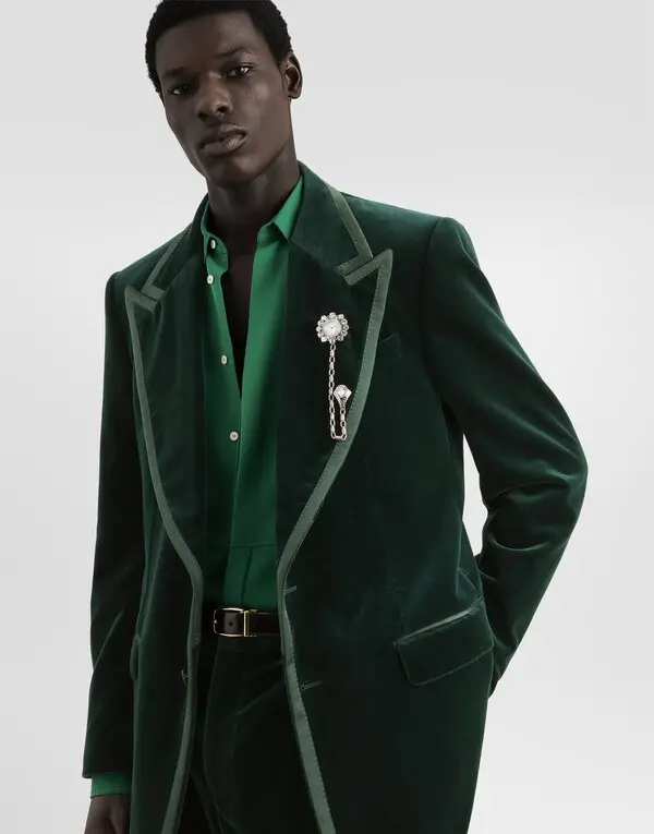 Dolce & Gabbana Single-breasted Tuxedo Jacket In Velvet
