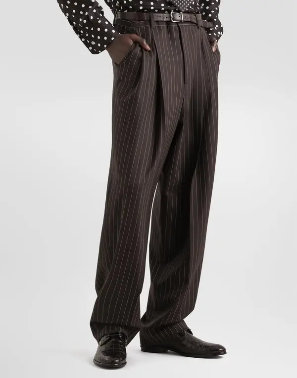 Dolce & Gabbana Pinstripe Wool Trousers