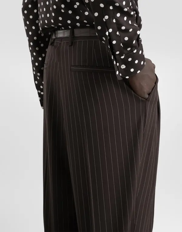 Dolce & Gabbana Pinstripe Wool Trousers