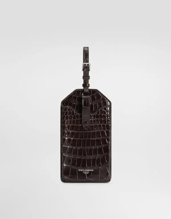 Dolce & Gabbana Alligator Eyewear Case - Brown