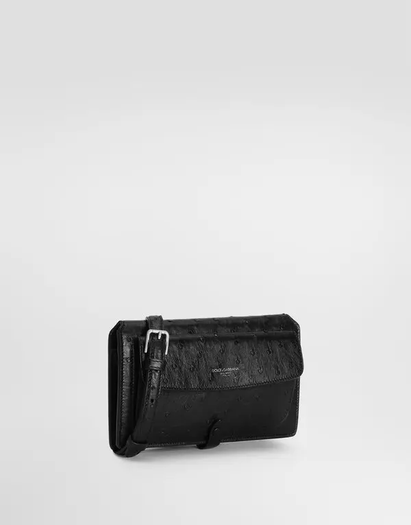 Dolce & Gabbana Ostrich Leather Crossbody Minibag