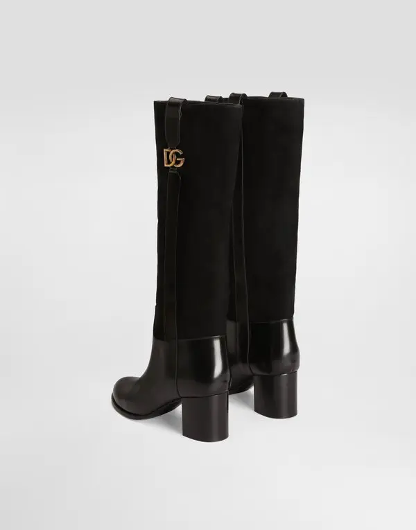 Dolce & Gabbana Suede Riding Boots