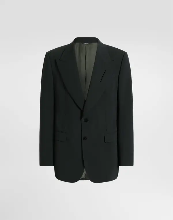 Dolce & Gabbana Single-breasted Micro-rib Jacket - Green