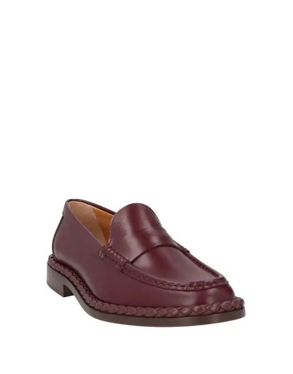 TOD'S Loafers Burgundy Size Soft Leather