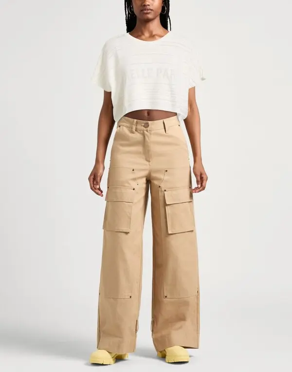 GAELLE PARIS Sweater Size Cotton, Acrylic - White