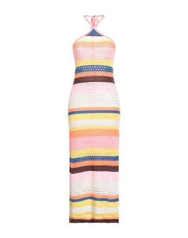 GAELLE PARIS Maxi Dress Size Acrylic, Cotton - Pink