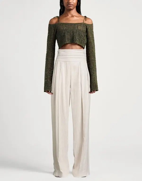 GAELLE PARIS Pants Size Linen, Viscose