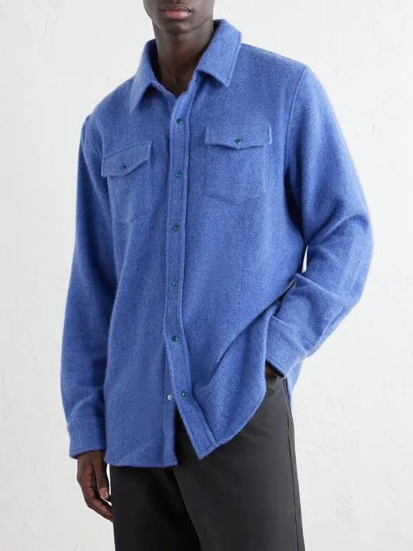 GOD'S TRUE CASHMERE Cashmere Shirt - Blue