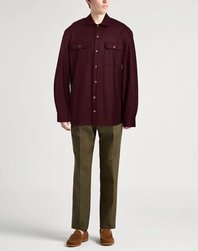 Brunello Cucinelli Shirt Burgundy Size Virgin Wool - Red