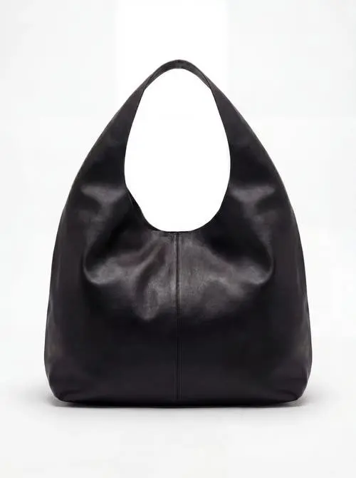 MINE BILGI Zesta Leather Hobo Shoulder Bag