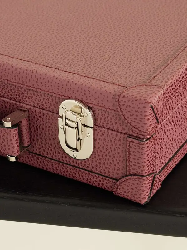 JACQUES MARIE MAGE Collector's Case Logo-embossed Leather Briefcase