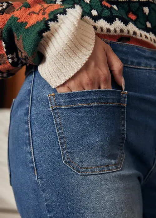 MODCLOTH Boardwalk Beauty Wide Leg Crop Jeans