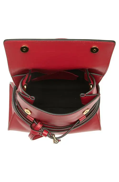 Moschino Tie Me Leather Top Handle Bag
