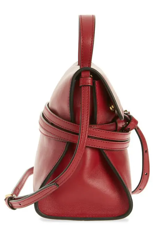 Moschino Tie Me Leather Top Handle Bag