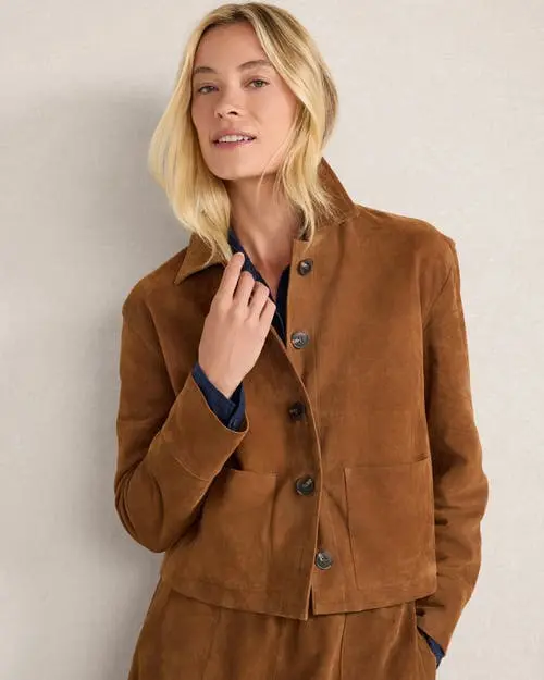 HAVEN WELL WITHIN Suede Patch Pocket Jacket
