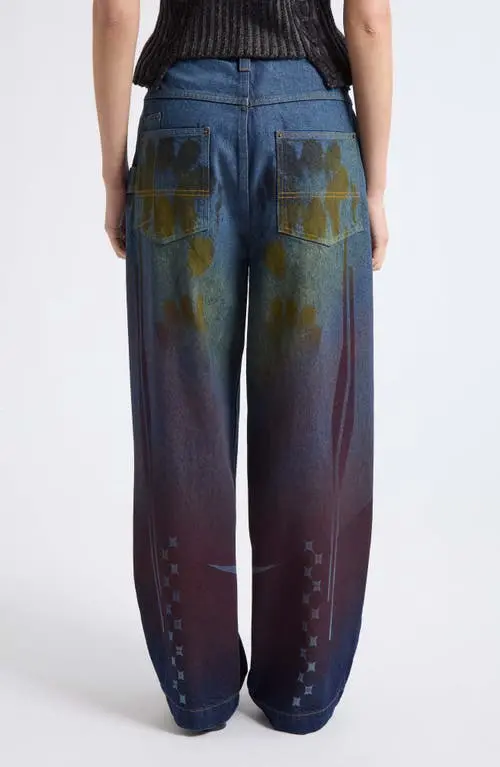 PAOLINA RUSSO Rainbow Baggy Wide Leg Jeans
