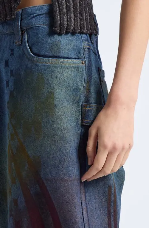 PAOLINA RUSSO Rainbow Baggy Wide Leg Jeans