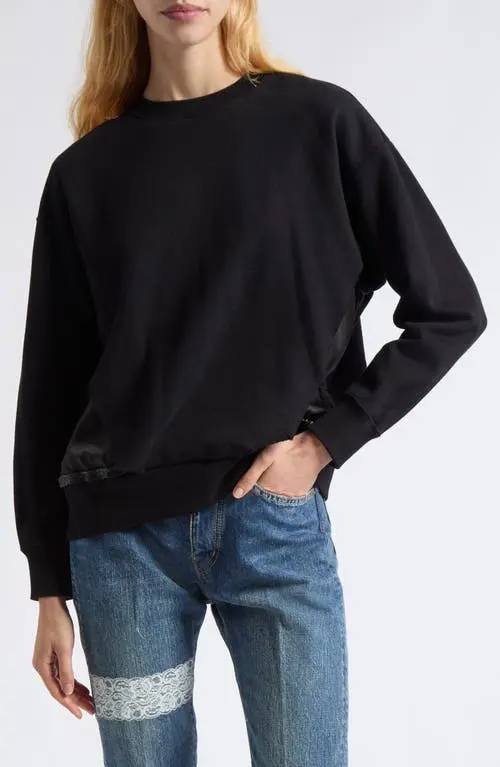 Undercover Paneled Bead Trim Sweatshirt - Black
