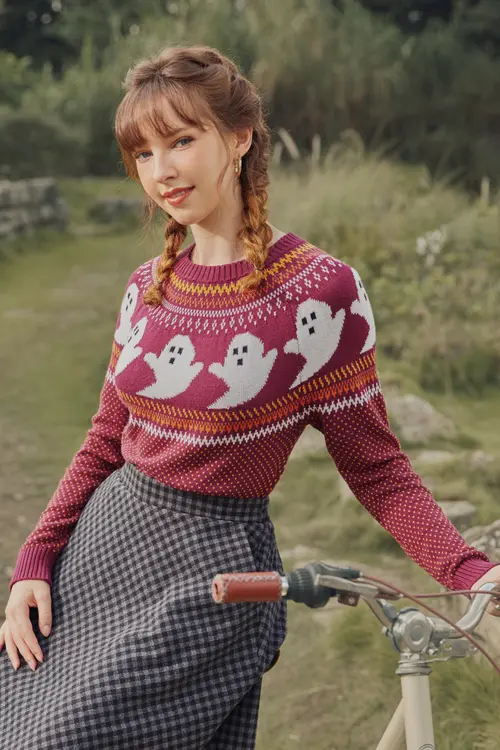 MODCLOTH You've Been Ghosted Fair Isle Sweater