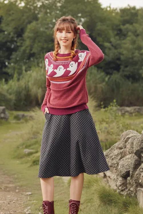 MODCLOTH You've Been Ghosted Fair Isle Sweater