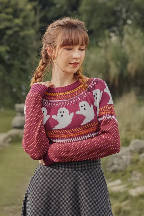 MODCLOTH You've Been Ghosted Fair Isle Sweater