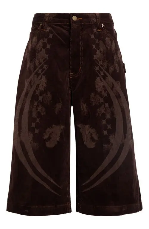PAOLINA RUSSO Baggy Corduroy Bermuda Shorts