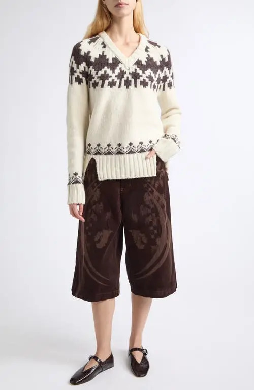 PAOLINA RUSSO Baggy Corduroy Bermuda Shorts