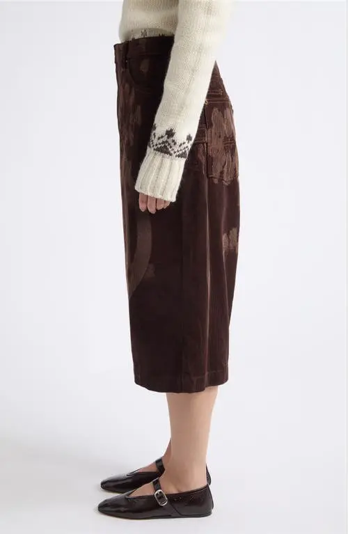 PAOLINA RUSSO Baggy Corduroy Bermuda Shorts