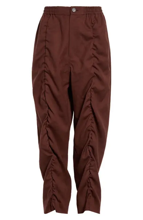 Undercover Ruched Wool Narrow Leg Pants