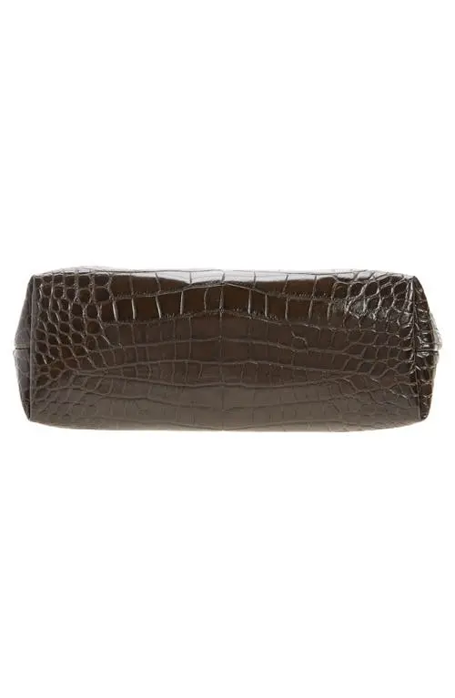Stella McCartney Falabella Croc Embossed Faux Leather Soft Clutch