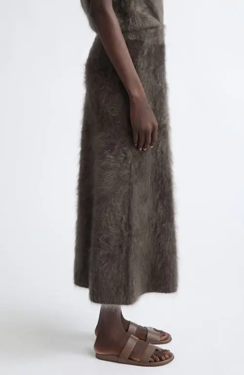 LISA YANG Asta Brushed Cashmere Midi Skirt